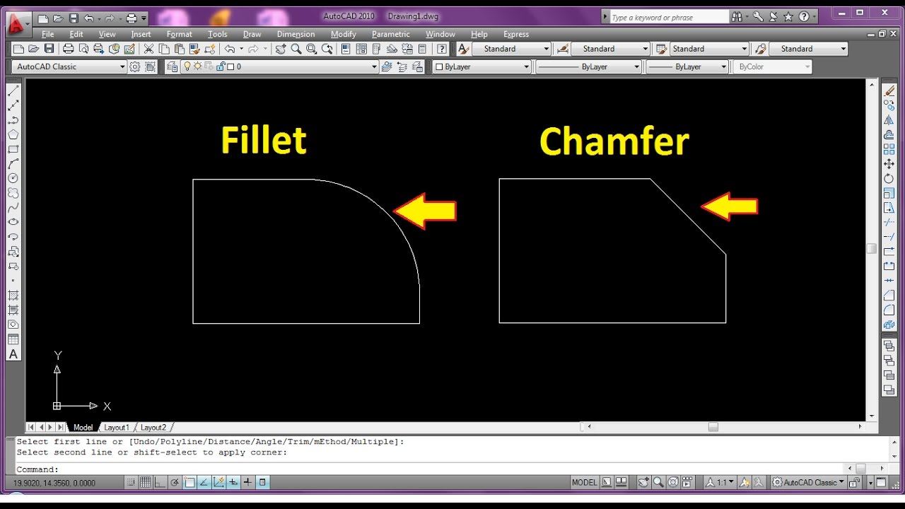 Mastering Precision: A Comprehensive Guide on How to Use Fillet and Chamfer Commands in AutoCAD ...